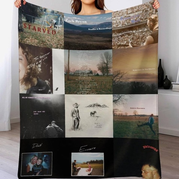 Bedding | New Album Cover Zach Music Bryan Blanket Throw Blanket 5 X 40 ...